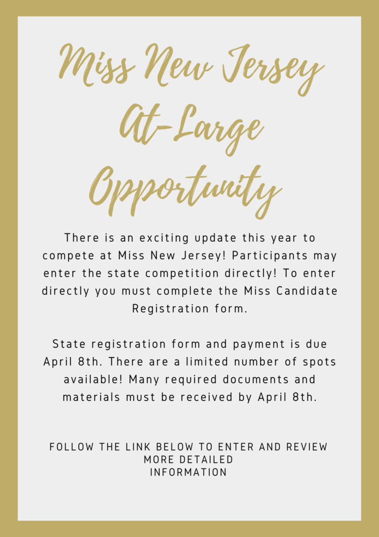 MISS NEW JERSEY - Miss New Jersey Education Foundation